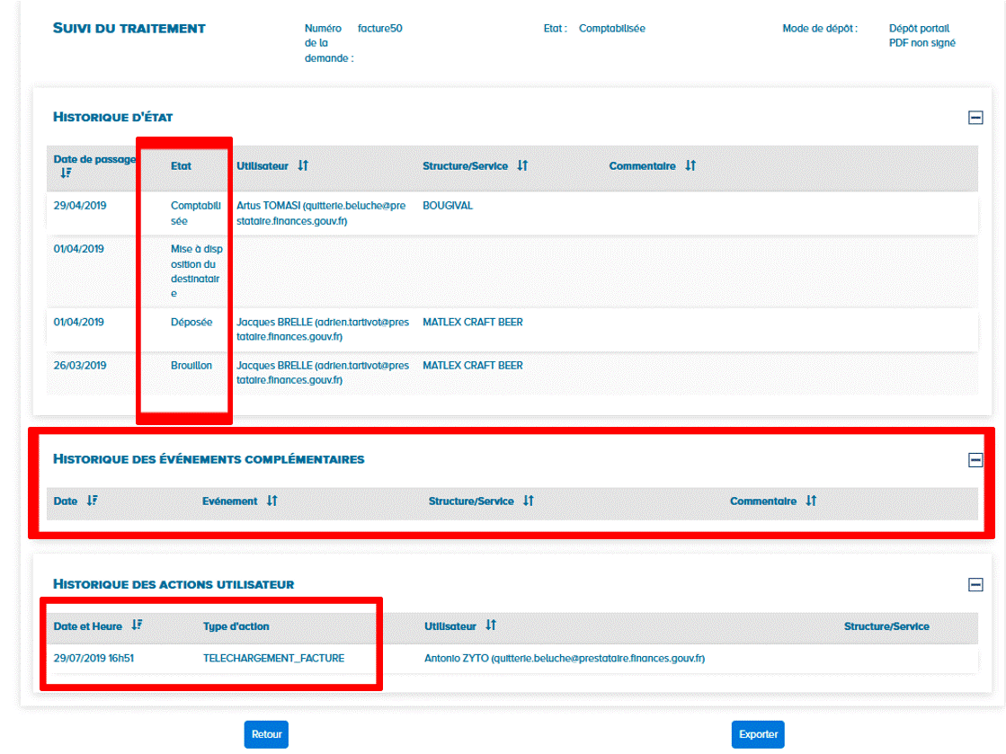 Facturation - Suivre le traitement d'une facture - Documentation